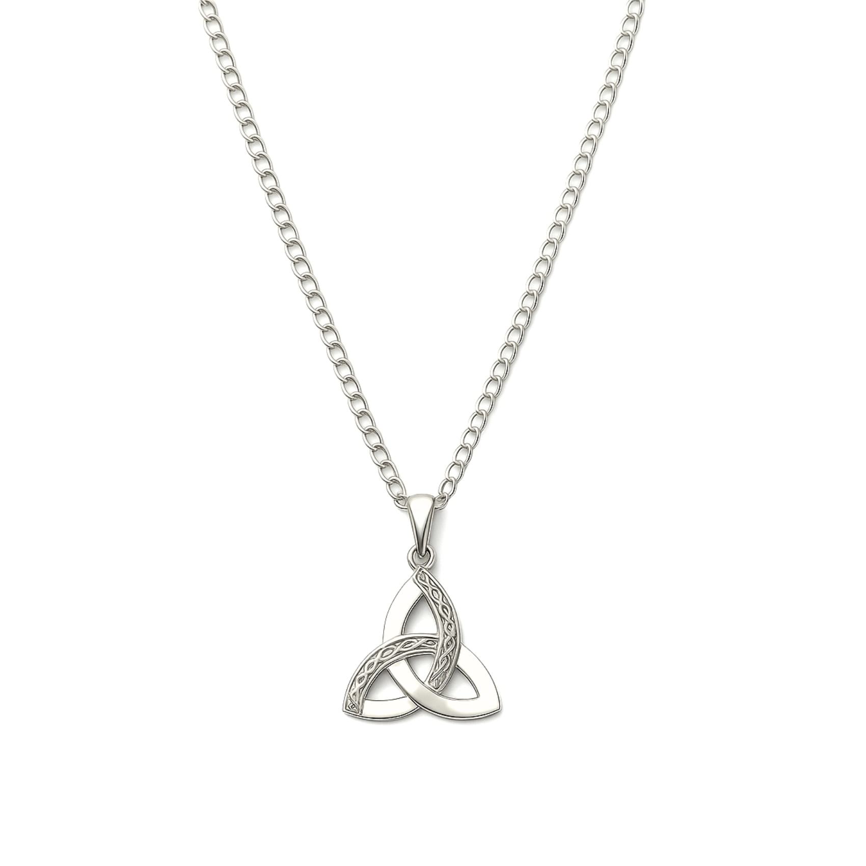 Trinity Knot Necklace- Sterling Silver – Seoidín
